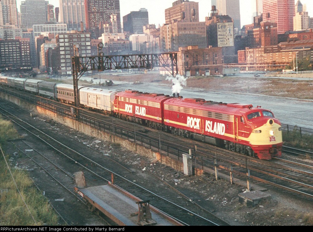 Looking Good, CRI&P 655 and 653 Accelerate South (RR West) with Steam Boilers Venting as Seen ...